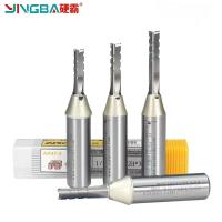 China Hot Selling Ying Ba 3 Flutes TCT High Speed Chip Breaker Cutting Bit Solid Carbide CNC Router Bit Size 6*22*50 For MDF Particle Board Solid Wood Foam Board Plywood for sale