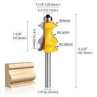 China YingBa 5pcs Set 1/4 Shank High-Yingness Alloy Milling Cutter for Multi-Layered Fancy Edge Lines CNC Router Bit for sale