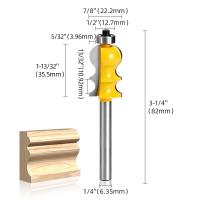 China YingBa 5pcs Set 1/4 Shank High-Yingness Alloy Milling Cutter for Multi-Layered Fancy Edge Lines CNC Router Bit for sale