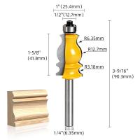 China YingBa 5pcs Set 1/4 Shank High-Yingness Alloy Milling Cutter for Multi-Layered Fancy Edge Lines CNC Router Bit for sale
