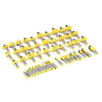 China Factory Wholesale 50Pcs 1/2 Inch Shank Carbide Wood Router Bit Set Aluminum Case CNC Milling Cutters, Round Over Straight V Groove Finger Joint Carving Bits OEM ODM Custom, Fast Shipping & Free Market for sale