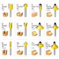 China 12 PCS 6mm Shank Wood Router Bit Set — Carbide Edge & Ball Bearing Guide All-in-One Kit For DIY & Pro Woodworking Premium Complete Woodworking Starter Set for sale