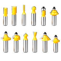 China 12 PCS High Precision Tungsten Carbide Wood Router Bit Set with 1/2 Shank for Woodworking for sale