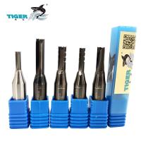 China Tiger High-Quality 3-Flute Spiral CNC Router Bit with Nano Black Coating and 55HRC Hardness for Woodworking for sale