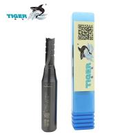 China Tiger High-Quality 3-Flute Spiral CNC Router Bit with Nano Black Coating and 55HRC Hardness for Woodworking for sale