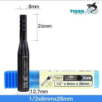 China Tiger High-Quality 3-Flute Spiral CNC Router Bit with Nano Black Coating and 55HRC Hardness for Woodworking for sale