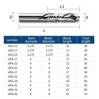 China Double-edged Composite Blade CNC Milling Cutter with Solid Hard Alloy for Woodworking 6 * 22 * 50 for sale