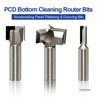 China PCD Router Bit Diamond Cleaning Bottom End MillWoodworking Cutter Slotter CNC Machine EngravingToo for sale