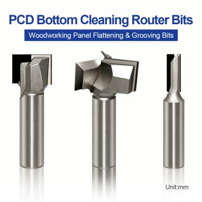 China PCD Router Bit Diamond Cleaning Bottom End MillWoodworking Cutter Slotter CNC Machine EngravingToo for sale