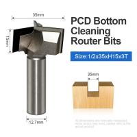 China PCD Router Bit Diamond Cleaning Bottom End MillWoodworking Cutter Slotter CNC Machine EngravingToo for sale