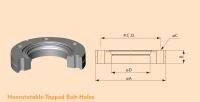 China CF Bored Flange Nonrotatable Tapped Bolt Holes For High Vacuum for sale