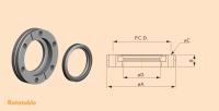 China 304 304L And 316L Stainless CF Bored Flange Rotatable For High Vacuum for sale