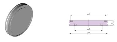 China Vacuum Systems ISO Blank Flanges For Middle Vacuum SS304 And 316L for sale