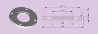 China Stainless Steel 304 ISO Bolted Flange For Middle Vacuum SS304 for sale