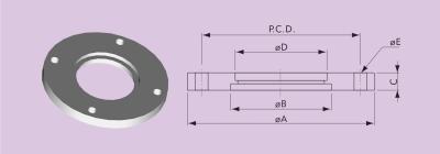 China Stainless Steel 304 ISO Bolted Flange For Middle Vacuum SS304 for sale