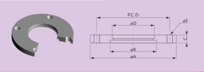 China Stainless Steel 304 ISO Bolted Flange Tapped For Middle Vacuum for sale