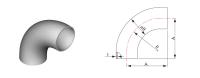 China 316L Or 304 Materials 90 Elbows With Tangents For Vacuum System High Conductance for sale