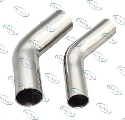China 304 or 316L 45 Degree Elbows With Tangents For Vacuum System for sale