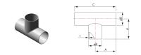 China BA Or Blasting Surface Treatment Vacuum Tee For Vacuum System for sale