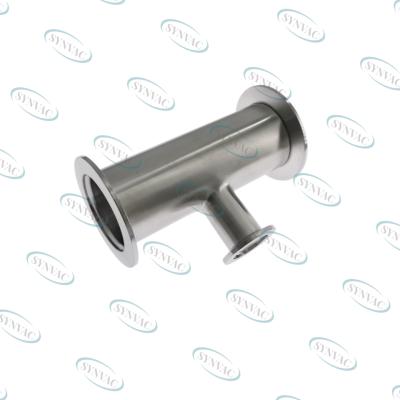 China 304 Or 316L Stainless Steel KF Unequal Tees For Vacuum System for sale