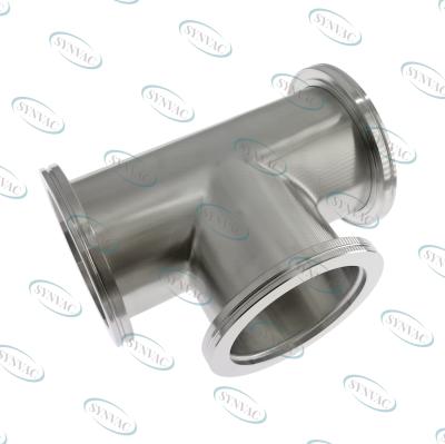 China SUS304 SUS316L ISO Tees Vacuum Fittings For Vacuum System for sale