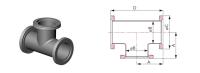 China SUS304 SUS316L ISO Tees Vacuum Fittings For Vacuum System for sale