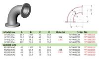 China 90 Degree Elbows KF 40 Vacuum Fittings SUS316L SUS304 for sale