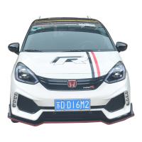 China 2018-2021 Honda Fit Carbon Fiber Front Bumper Lips Guard Body Kit 3Pcs for sale