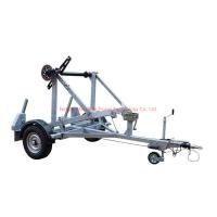 China Take Up And Pay Off cable Hydraulic Reel Trailer Electric Power Construction for sale