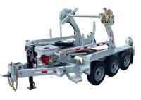 China Heavy Duty Cable Fiber Wire Reel Trailer For Transportation Towing for sale