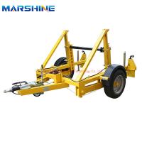 China Steel Wire Drum Single Hydraulic Cable Reel Trailer Self Loading OEM for sale