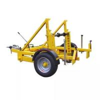 China Steel Wire Drum Single Hydraulic Cable Reel Trailer Self Loading OEM for sale