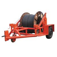 China 15T Portable Reel Strong Hydraulic Cable Drum Trailer Heavy Duty for sale