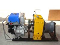 China Petrol Diesel 10 Ton Cable Puller Winch Machine For Stringing for sale
