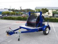 China Transport Utility Hydraulic Cable Drum Trailer Reel With Power Construction for sale