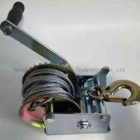 China Hand Winch And Trailer On Small Boat With Wire Rope Manual Winch for sale