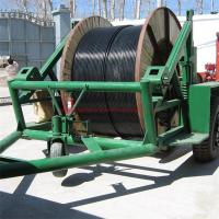China 10T Iron Steel Hydraulic Cable Drum Trailer Reel For Power Construction for sale