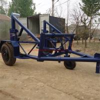 China 10T Iron Steel Hydraulic Cable Drum Trailer Reel For Power Construction for sale