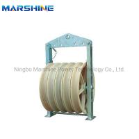 China 508mm Line Fittings Mc Nylon Conductor Pulley Stringing Block With Three Nylon Wheels for sale