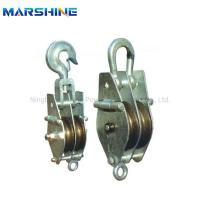 China Dual Sheave Wire Rope Sheave Block Tackle Pulley for Cable Stringing for sale