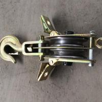 China Dual Sheave Wire Rope Sheave Block Tackle Pulley for Cable Stringing for sale