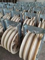 China 1160mm Large Diameter Stringing Block With Nylon Sheave Lifting Cable Pulley Electric Block for sale