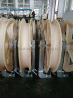 China 822mm Diameter Stringing Blocks With Rubber Lined Nylon Sheave For Conductor Can Be Customized for sale