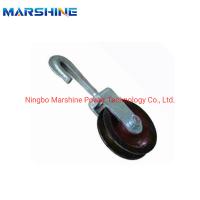 China Clip In Aluminum Block Tackle Pulley For Tightening Up Conductor for sale
