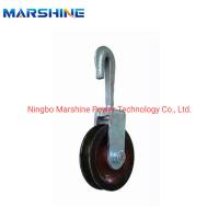 China Clip In Aluminum Block Tackle Pulley For Tightening Up Conductor for sale
