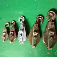 China Heavy Duty Wire Pulley Tackle Snatch Block Overhead Line Steel Sheaves for sale