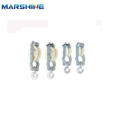 China 5kg US Aerial Cable Stringing Roller Hanging Type Sheave Block Electric Cable Pulley for sale