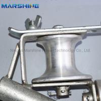 China Nylon And Aluminum Angled Crossarm-Mounted Stringing Block With Welding Technics for sale