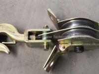 China Both Side Opening 50kn Capacity Wire Rope Pulley Block with 2 Sheaves for sale