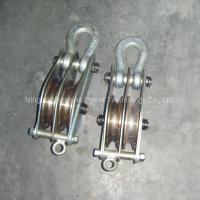 China Both Side Opening 50kn Capacity Wire Rope Pulley Block with 2 Sheaves for sale